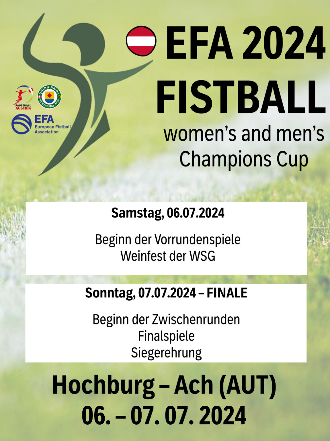 EFA 2024 Fistball Women’s and Men’s Champions Cup / TV Jahn Schneverdingen und Linz Urfahr sind ...